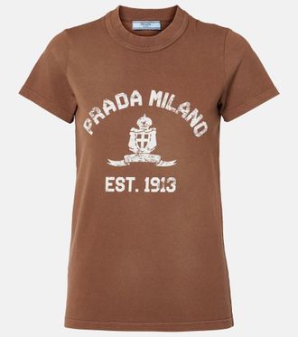 Prada T-shirt en coton à logo