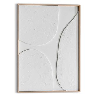 Reinders Relief Wandbild, Connected, Wohnzimmer, Poster, Wanddeko, Room Decor, MDF,Pflaster, Weiß, 70x50cm