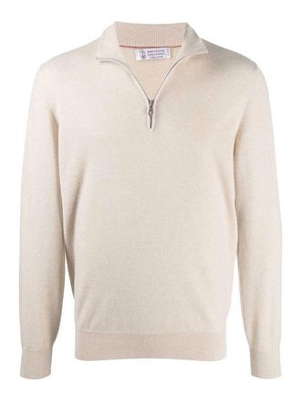 Brunello Cucinelli Pull Col Bateau - Beige
