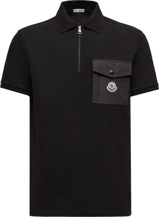 Moncler Polo en piqué de coton avec poche