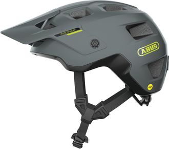 ABUS MTB-Helm MoDrop MIPS - robuster Fahrradhelm mit Aufprallschutz f&uuml;r Mountainbiker - individuelle Passform - Unisex - Grau Matt, Gr&ouml;&szlig;e: L (57-61 cm)