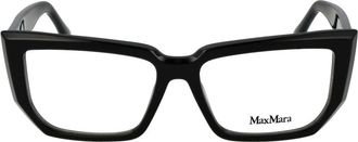 Max Mara MA-1066360 Black Plastic Full-Rim Eyeglasses - Black