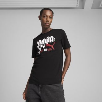 Puma Graphics Moto Flag T-Shirt Herren, Kleidung, Schwarz, L