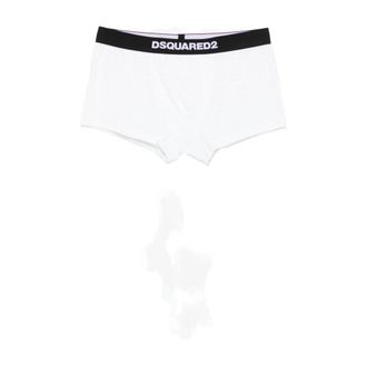 Dsquared2 Wei&szlig;e Boxershorts mit Logo Elastischer Bund - - Underwear - Herren - Wei&szlig; - L