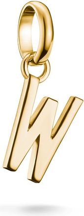 Thomas Sabo Thomas Sabo Charm Club Connect Charm-Anhänger Buchstabe W 18k Vergoldung Recyceltes 925 Silber CC1229-413-39