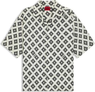 HUGO BOSS Homme, Chemises, Beige, Taille: M Chemises &agrave; Manches Courtes