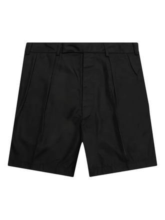 Raf Simons short à design plissé - Noir