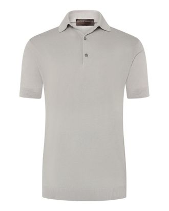 FILIPPO DE LAURENTIIS Leichtes Strick-Poloshirt aus Crepe Cotton in