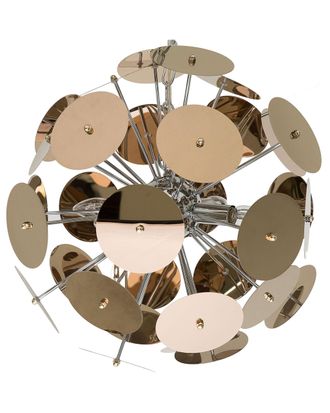 Beliani Moderne Hängelampe mit kupferfarbenen Scheiben aus Edelstahl Zambezi