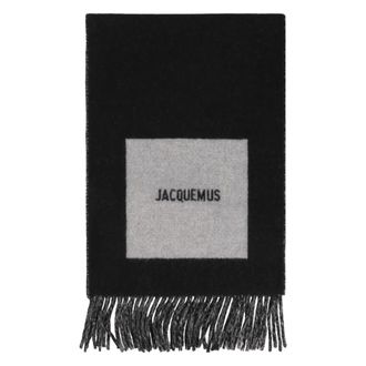 Jacquemus Rond Carr&eacute; Schal aus Schurwolle - - Accessories - Damen - Schwarzk - ONE SIZE