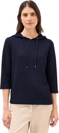 Cecil Damen 3227474 Hoodie Shirt in Rippstruktur, urban Dark Blue, XX-Large