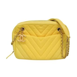 Chanel Sac bandouli&egrave;re vintage Pre-owned - Femme - Pre-owned - Jaune - Taille: ONE Size