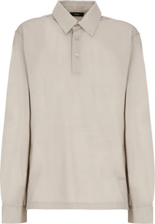 Herno Polo fin en laine unie - Homme - Tops - Beige - Taille: XL