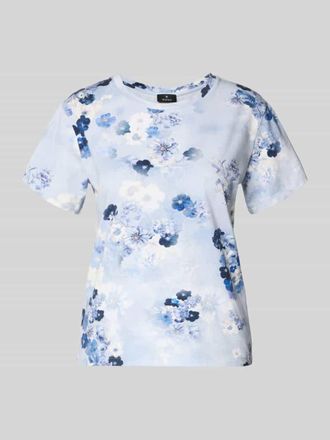 Monari T-Shirt im Allover-Look mit Rundhalsausschnitt