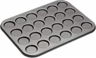 MasterClass MasterClass Macaron-Backform mit PTFE-, PFOA- und BPA-freiem Antihaftbeschichtung, 24 Löcher, robuster 1mm Kohlenstoffstahl, 35 x 27cm, Grau