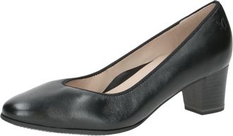 Caprice Damen Pumps aus Leder mit Blockabsatz, Schwarz (Black Nappa), 38.5 EU