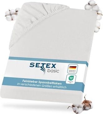 Setex Setex - Feinbiber Bettlaken mit Gummizug kuschelig weich - Biber Spannbettlaken aus 100% Baumwolle mit rundum Spanngummi - Bettwäsche ganzjährig - Bet