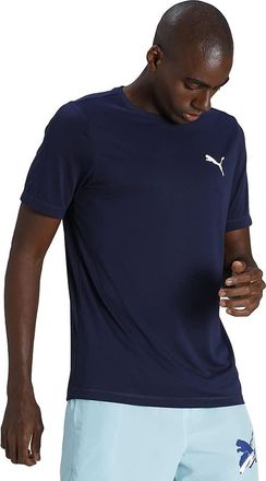 Puma Active Small Logo Tee T-Shirt Unisex-Erwachsene, Peacoat, S
