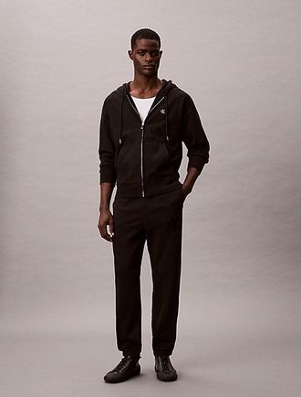 Calvin Klein Pantalon de jogging en polaire avec &eacute;cusson &agrave; logo monogramme