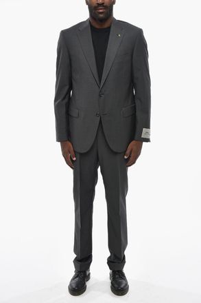 Corneliani CC COLLECTION Zweiknopf-Anzug Aus Schurwolle Mit Doppeltem Seitenschlitz Corneliani