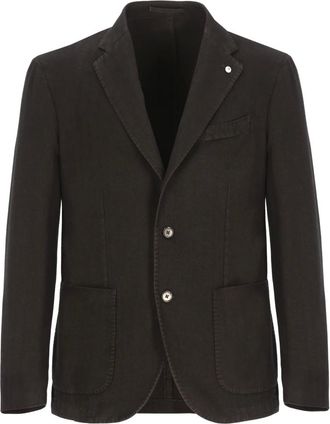 Lubiam Homme, Vestes, Brun, Taille: 2XL Veste en coton