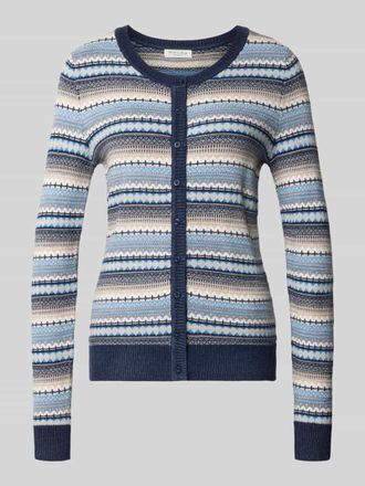Christian Berg Strickjacke aus Viskose-Mix im Allover-Look