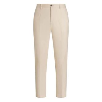 Dolce & Gabbana Homme, Pantalons, Beige, Taille: XL Pantalon en gabardine de coton