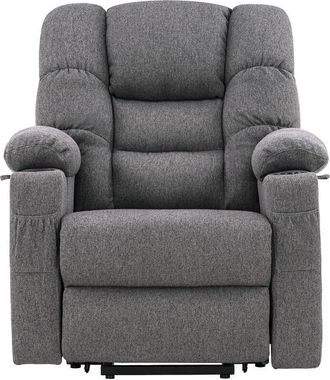 MCombo M Mcombo elektrische Aufstehhilfe Relaxsessel 7550, mit 3 Motoren getrennt verstellbar, Liegeposition bis 170&deg;, verl&auml;ngerte Fu&szlig;st&uuml;tze, usb, f&uuml;r