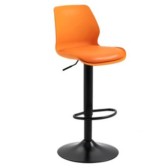 Generic Verstellbarer Barhocker aus PU-Leder - drehbarer, armloser K&uuml;chenthekenstuhl mit hydraulischer R&uuml;ckenlehne f&uuml;r Moderne Essbereiche