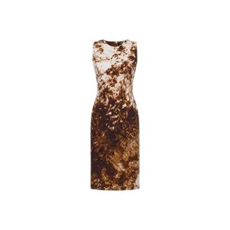 Roberto Cavalli Femme, Robes, Brun, Taille: 38 FR Robe Imprimé Appaloosa Marron Femme