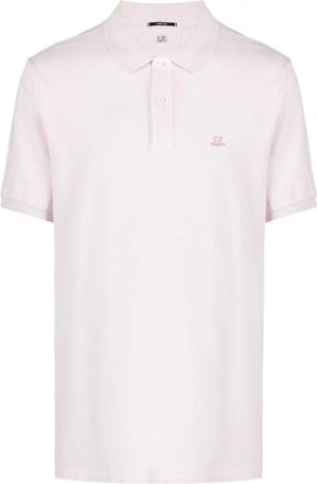 C.P. Company Polo-Shirt mit gesticktem Logo - - Tops - Herren - Rosa - S