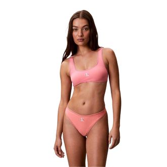 Calvin Klein Bikini Oberteil f&uuml;r Damen, Bralette (Scharlachrot)
