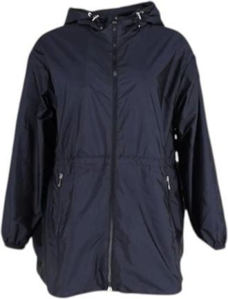 Moncler Femme, Manteaux, Bleu, Taille: 44 FR Wete Hooded Parka Jacket