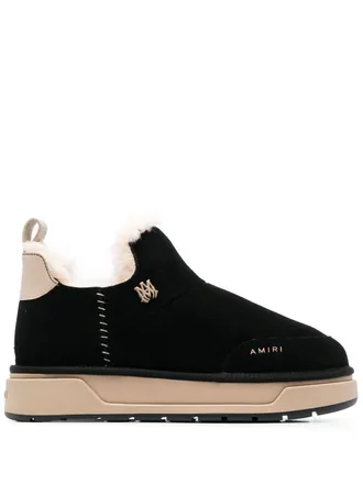 Amiri bottines Malibu &agrave; int&eacute;rieur fourr&eacute; - Noir