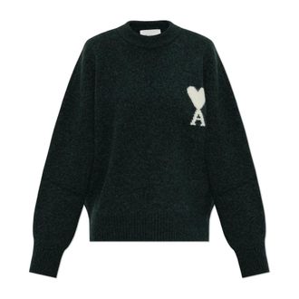 Ami Femme, Pulls, Vert, Taille: 38 FR Pull De Coeur