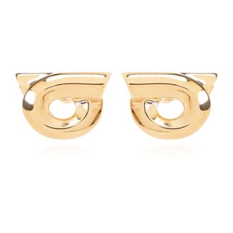 Ferragamo Femme, Accessoires, Jaune, Taille: ONE Size Boucles doreilles avec logo