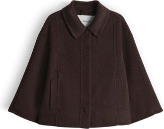 OPUS Wolljacke Haya im Cape Schnitt Regular Fit lockere Passform, leicht ausgestellter Schnitt, 3/4 Arm