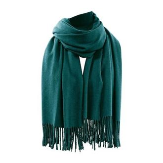 Generic &Eacute;charpe dhiver pour femme - Ch&acirc;le pashmina chaud - Doux - Tartan - Couverture &agrave; pompons en cachemire - &Eacute;charpe longue et &eacute;paisse - Cadeau pour elle - 