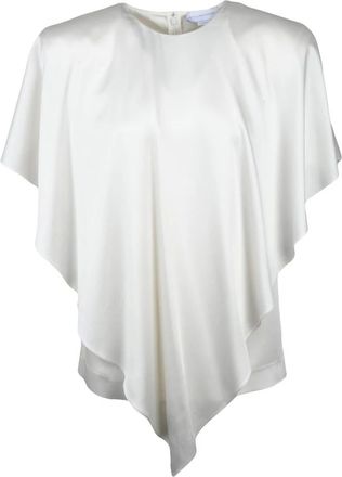 Stella McCartney Femme, Blouses et Chemises, Blanc, Taille: 38 FR Blusa in Satin