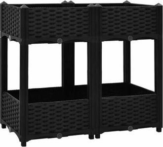 vidaXL Lit Sur&eacute;lev&eacute; Jardini&egrave;re Bac &agrave; Fleurs Pot de Plantes Lit de Plantation Jardin Balcon Terrasse Ext&eacute;rieur 80x40x71 cm Polypropyl&egrave;ne