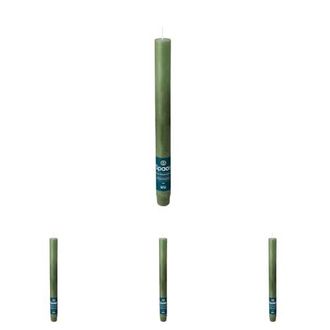 Spaas Rustikale Tafelkerze 8St. - dunkelgr&uuml;n (Packung mit 4)