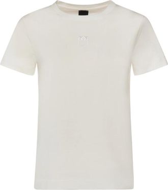 Pinko Pinko, Femme, Tops, Blanc, Taille: 42 FR T-Shirt Col Rond