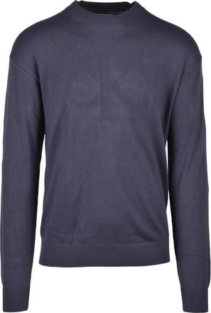 Calvin Klein Jeans Homme, Pulls, Bleu, Taille: XL Maglioncino in cotone
