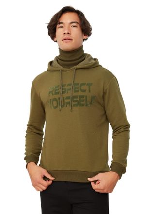 Trendyol Trendyol Herren Kapuzensweatshirt, einfarbig Sweatshirt, Khaki, S