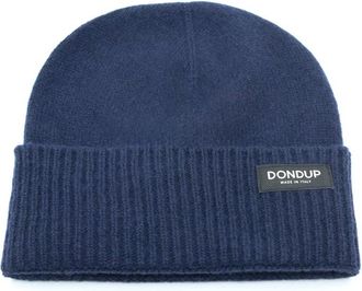 Dondup unisex, Accessoires, Bleu, Taille: ONE Size Shaved Cashmere Hat