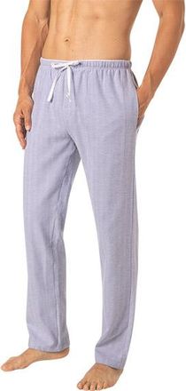 Novila Herren Pyjamahose blau Flanell gemustert
