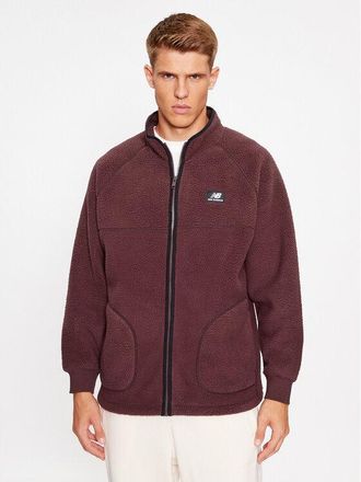 New Balance Fleecejacke Athletics Polar Fleece Full Zip MJ33503 Dunkelrot Regular Fit