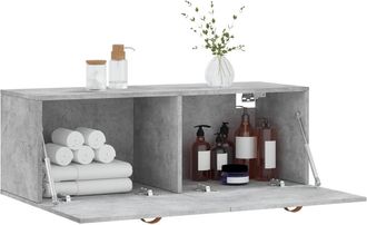 Generic Wandschrank, H&auml;ngeschrank mit viel Stauraum, Wandmontage Badschrank, Medizinschrank, Aufbewahrungsschrank f&uuml;r Wohnzimmer, Holzwerkstoff(Wei&szlig; (100 x 36