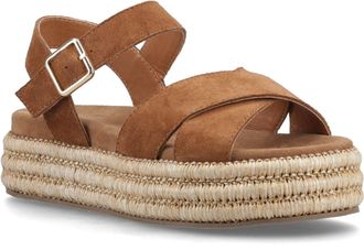Hush Puppies Rosa Rafia Leder Damen Sandalen in Tan