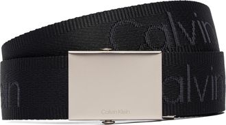 Calvin Klein Herrengürtel Calvin Klein Logo Webbing Plaque 38Mm Fixed LV04D7075G Schwarz